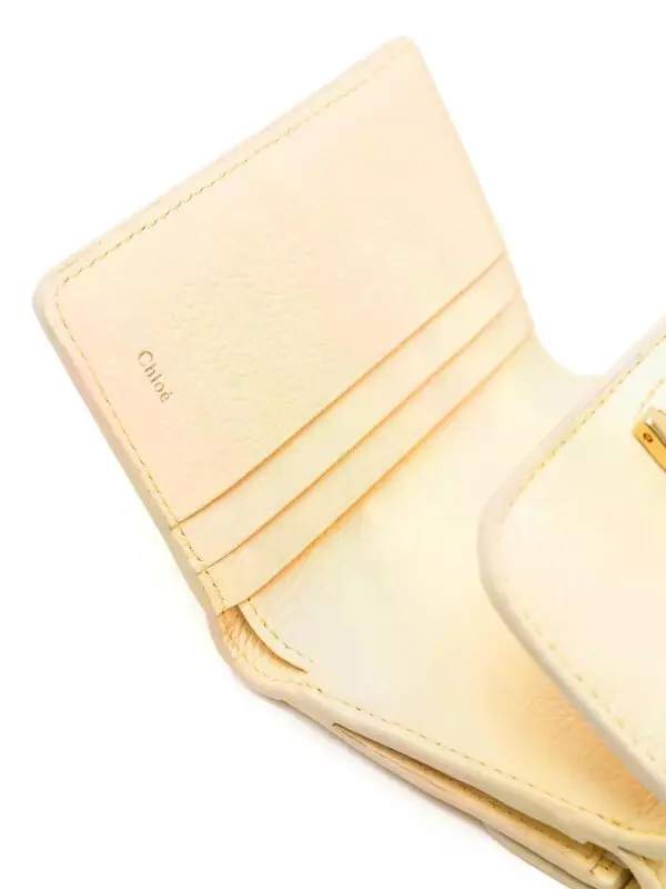 Chloé Tri-fold Leather Wallet - Yellow