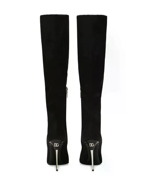 Dolce & Gabbana Logo-plaque Leather Boots