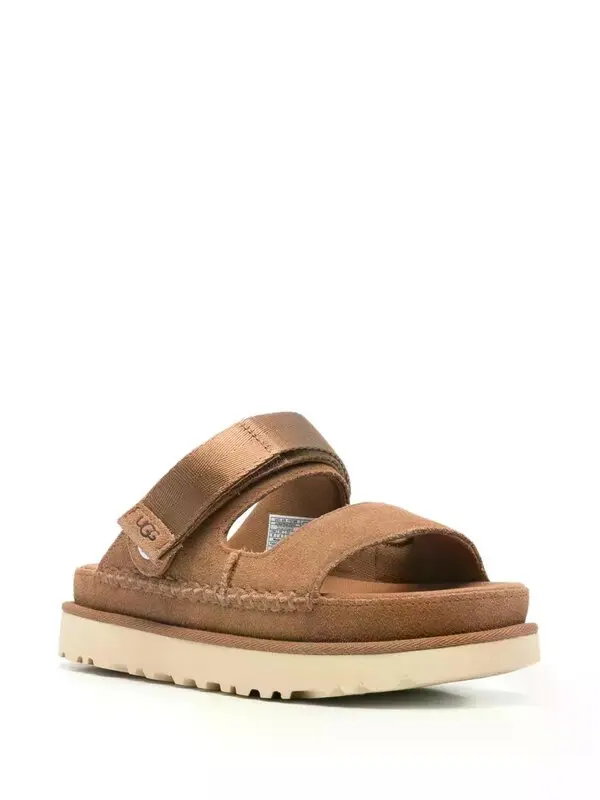 UGG Goldenstar Glide Suede Sandals - Brown