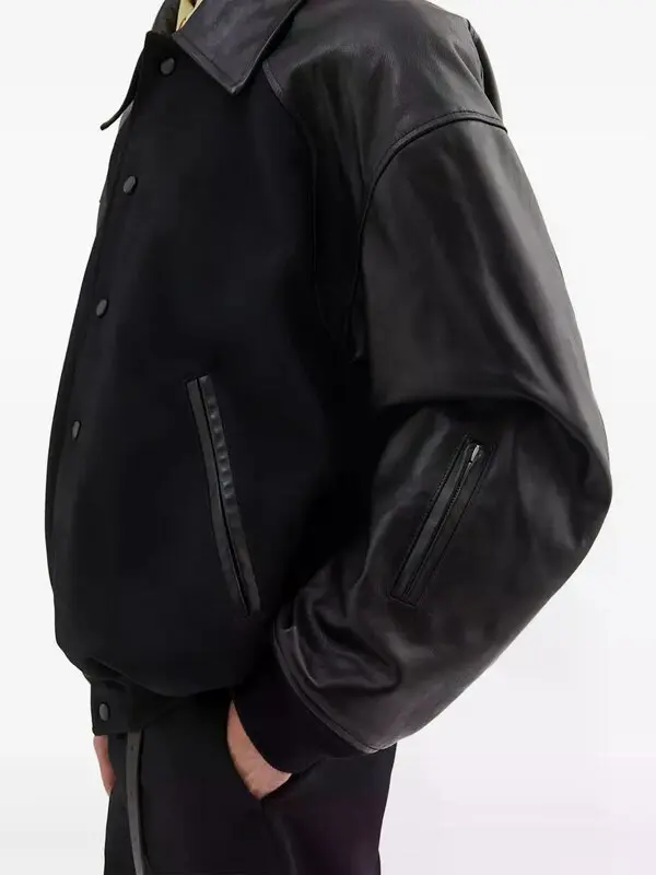 JIL SANDER Paneled Leather Jacket