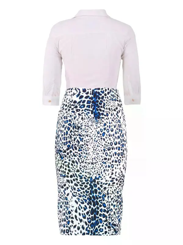 Samantha Sung Leopard-print Midi Skirt - White