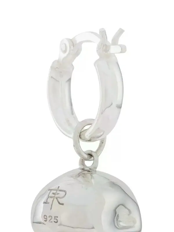 TRUE ROCKS Skull Hoop Earring - Metallic