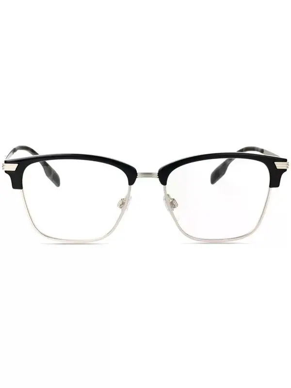 Burberry Pearce Square Frame Glasses - Silver