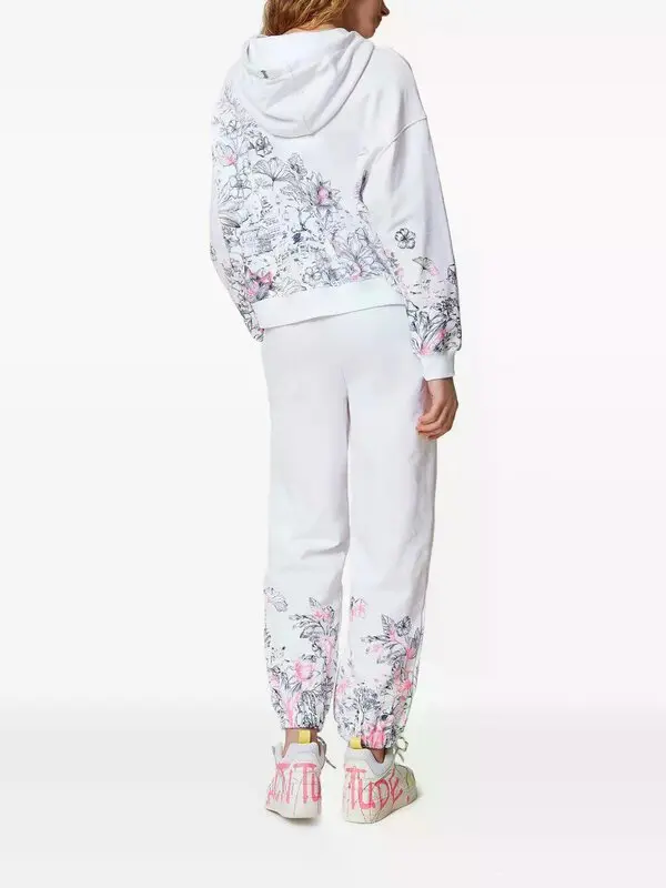 TWINSET Floral Print High-waisted Track Pants