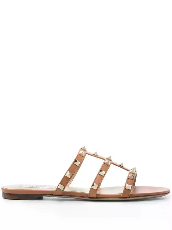 Valentino Garavani Rockstud Flat Leather Sandals