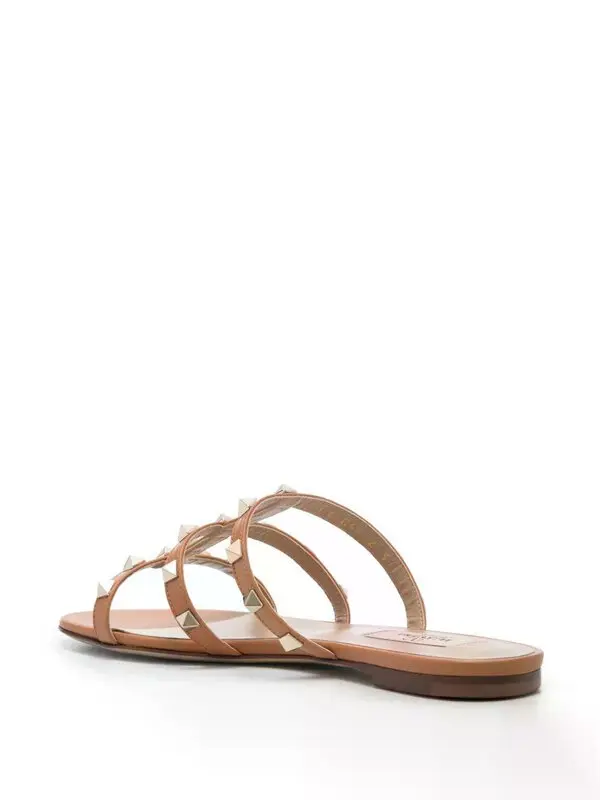 Valentino Garavani Rockstud Flat Leather Sandals