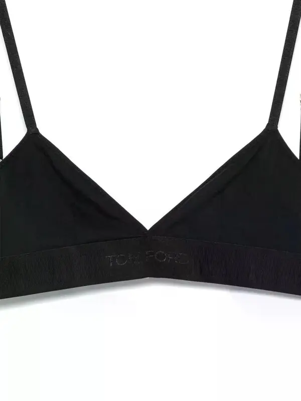 TOM FORD Logo-underband Bra - Black