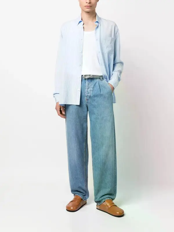 ANOTHER ASPECT 1.0 Stripe-pattern Shirt