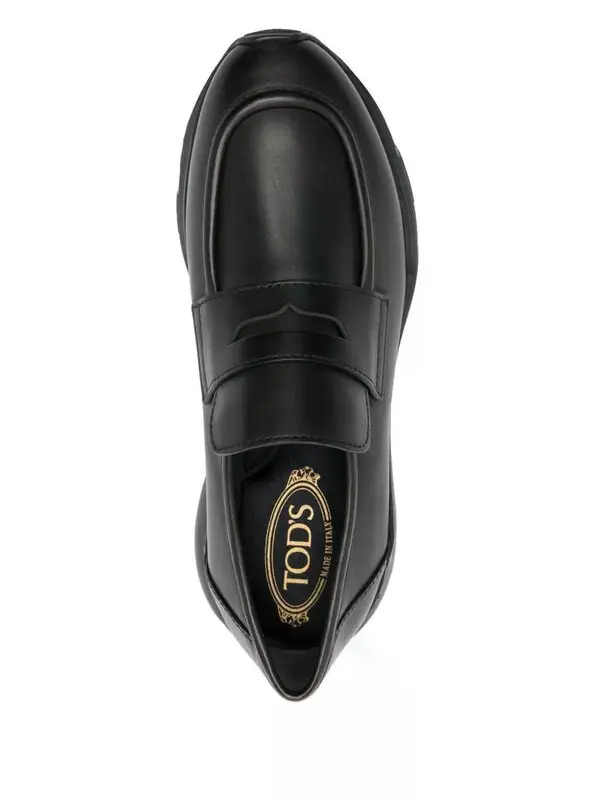 TOD'S Leather Loafers With Chunky Rubber Sole