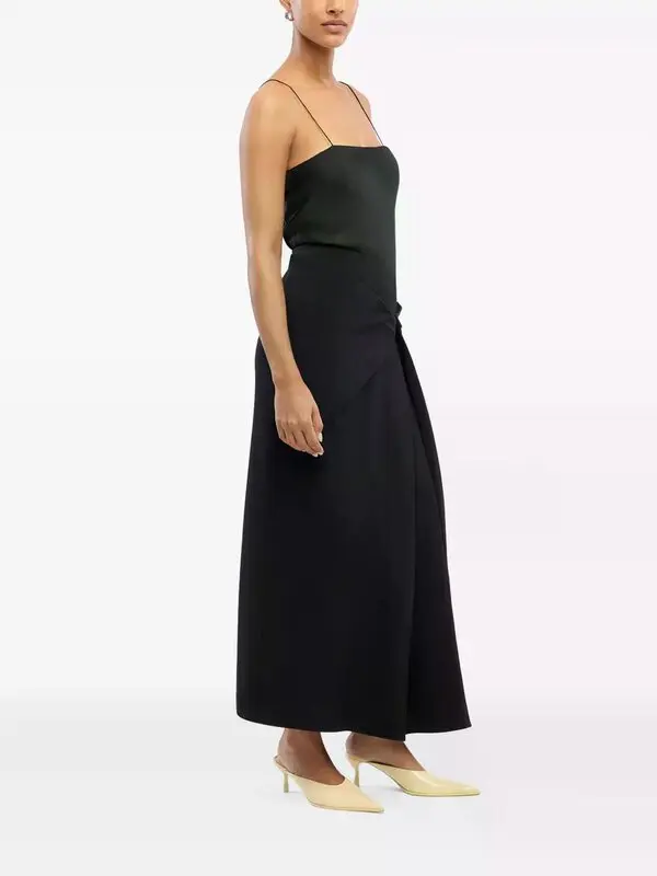 Another Tomorrow Asymmetrical Twist Skirt - Black