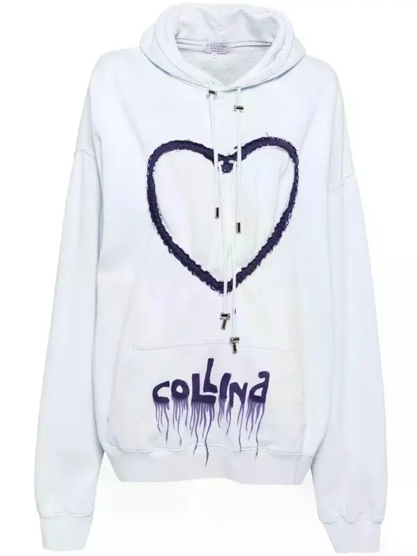 Collina Strada Heart Hoodie - Blue