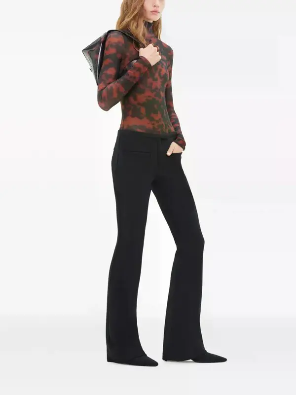 COURREGES Tortoiseshell-effect Mock Neck Top