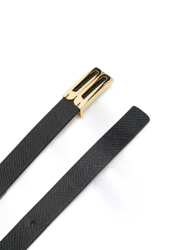 Victoria Beckham Grained-leather Belt - Black