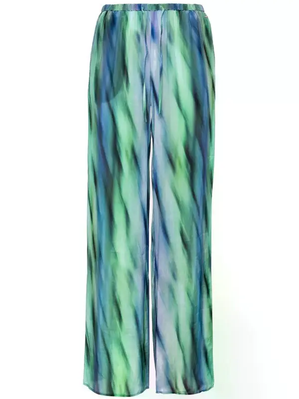Armani Exchange Abstract-print Lightweight Straight Trousers
