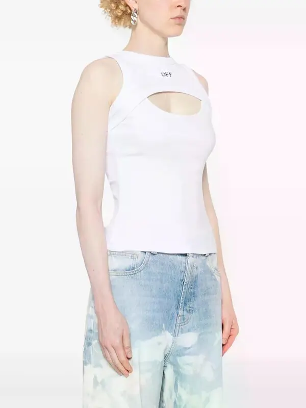 Off-White Layered-design Ribbed Top