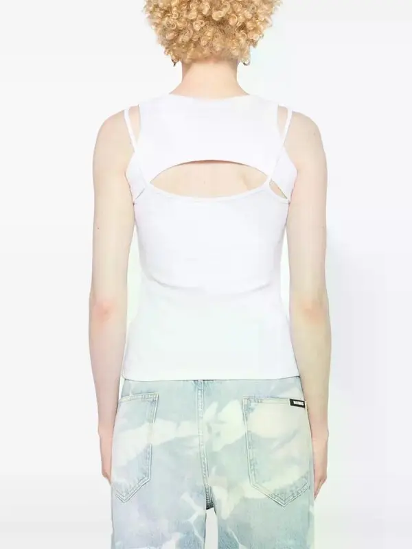 Off-White Layered-design Ribbed Top