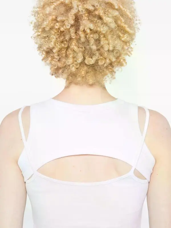 Off-White Layered-design Ribbed Top
