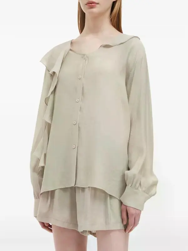 B+AB Ruffle-detail Blouse And Shorts Set