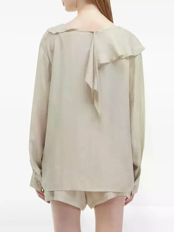 B+AB Ruffle-detail Blouse And Shorts Set