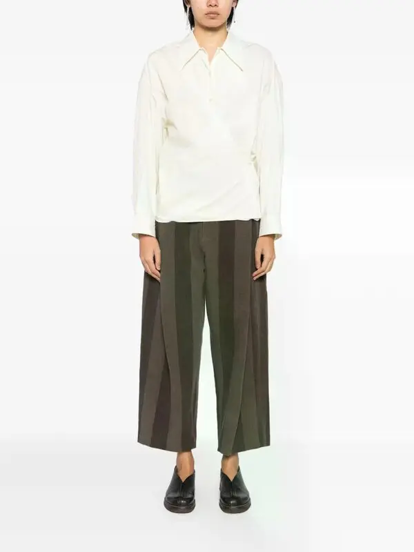UMA WANG Virgin Wool Blend Wide Leg Trousers