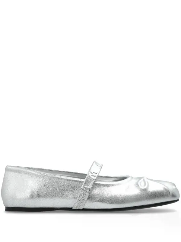 Marni Metallic Ballerina Shoes - Silver