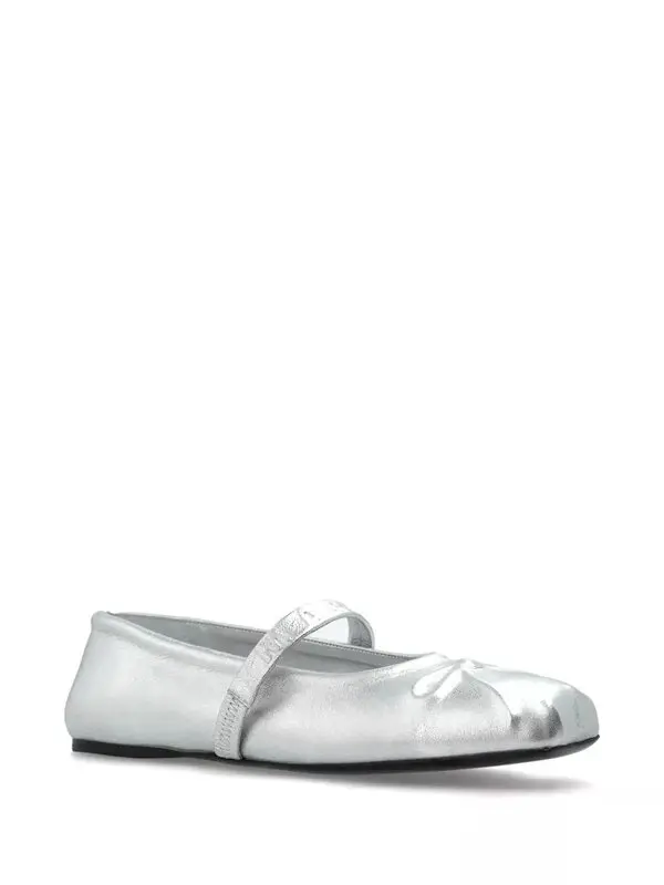 Marni Metallic Ballerina Shoes - Silver
