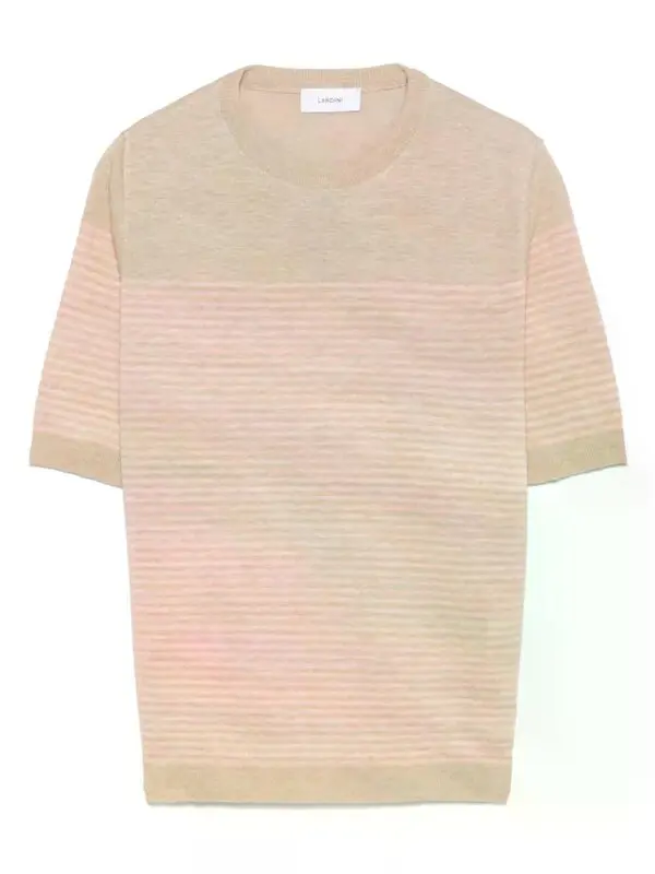 LARDINI Striped T-shirt - Neutrals