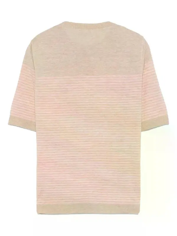 LARDINI Striped T-shirt - Neutrals