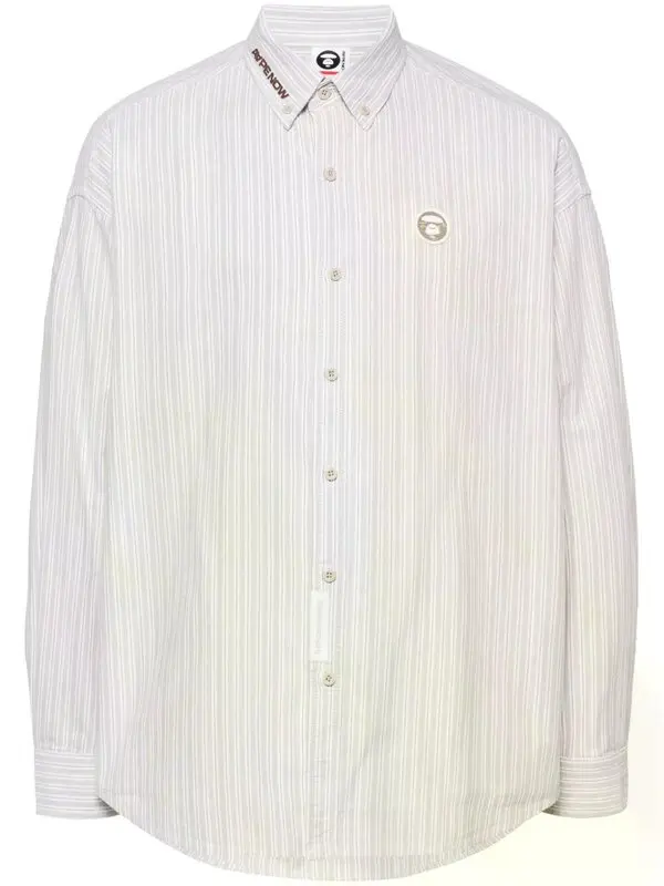 AAPE BY *A BATHING APE Logo-patch Striped Shirt