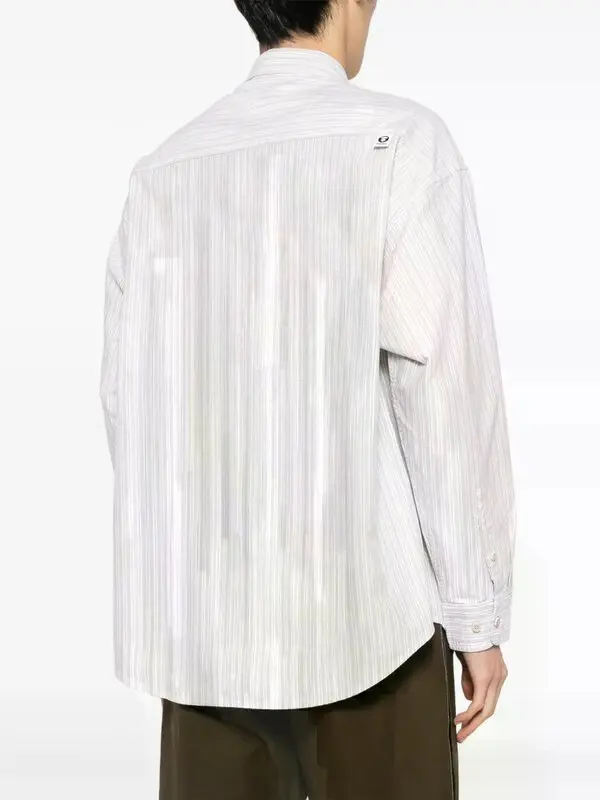 AAPE BY *A BATHING APE Logo-patch Striped Shirt