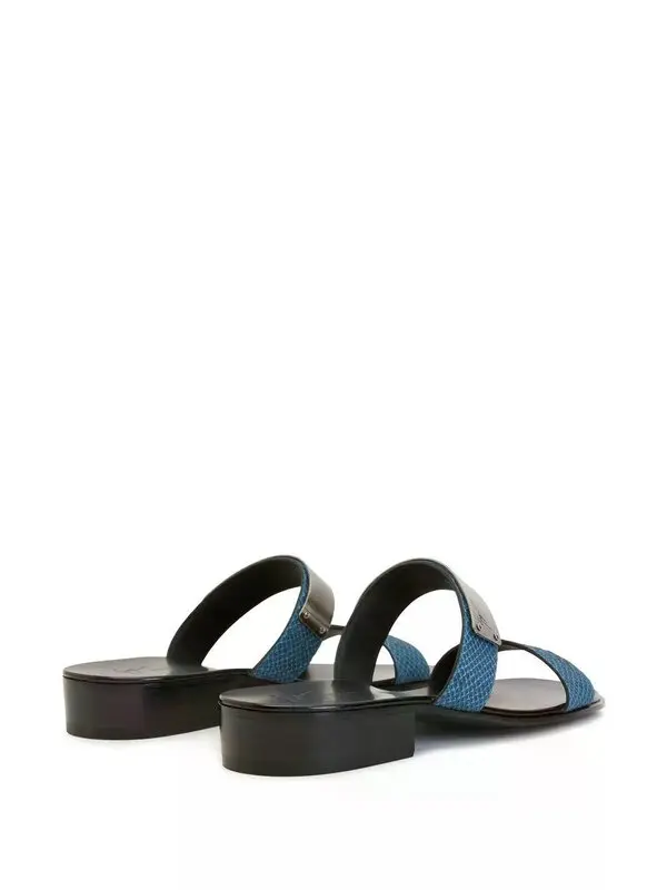 GIUSEPPE ZANOTTI Ignazio Double-strap Sandals - Blue