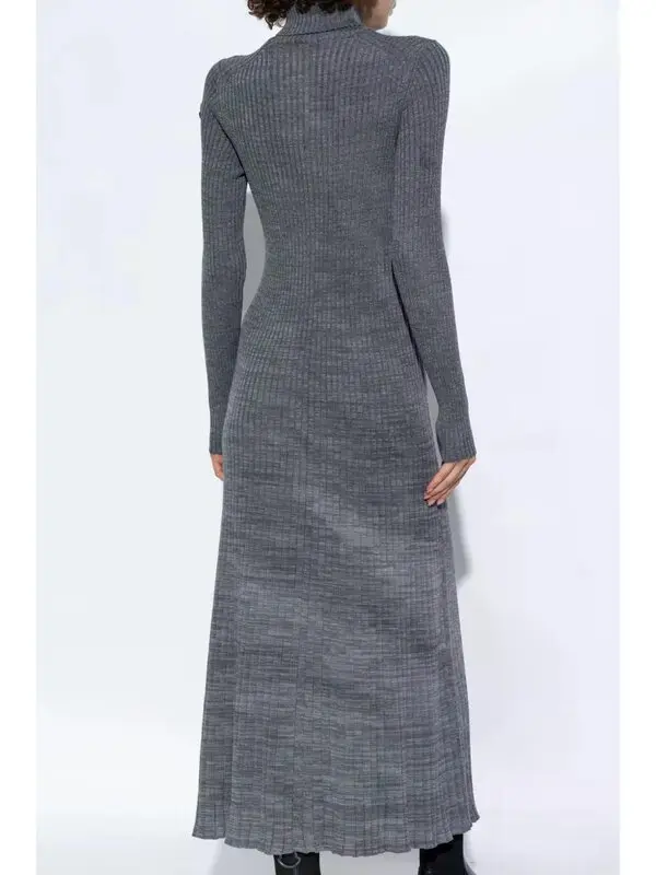 Moncler Logo-patch Wool Maxi Dress