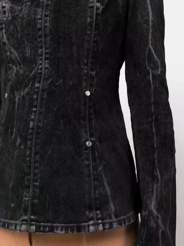Stella McCartney Flocked Velvet Denim Blouse