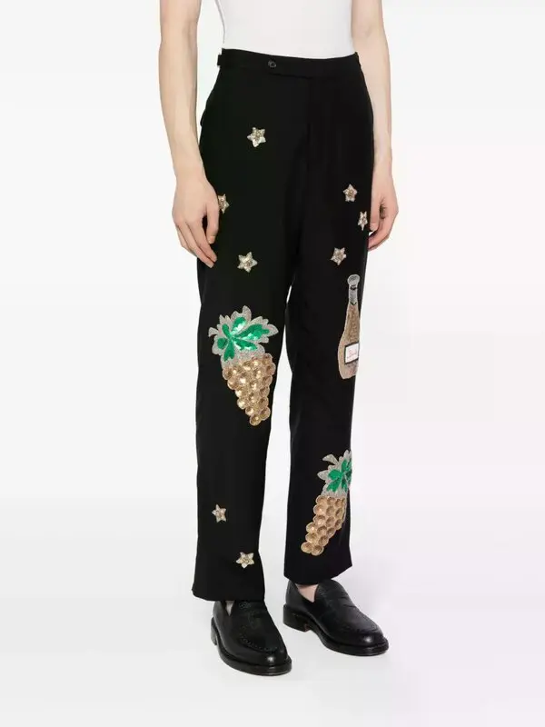 BODE Arbane Embroidered Tailored Trousers
