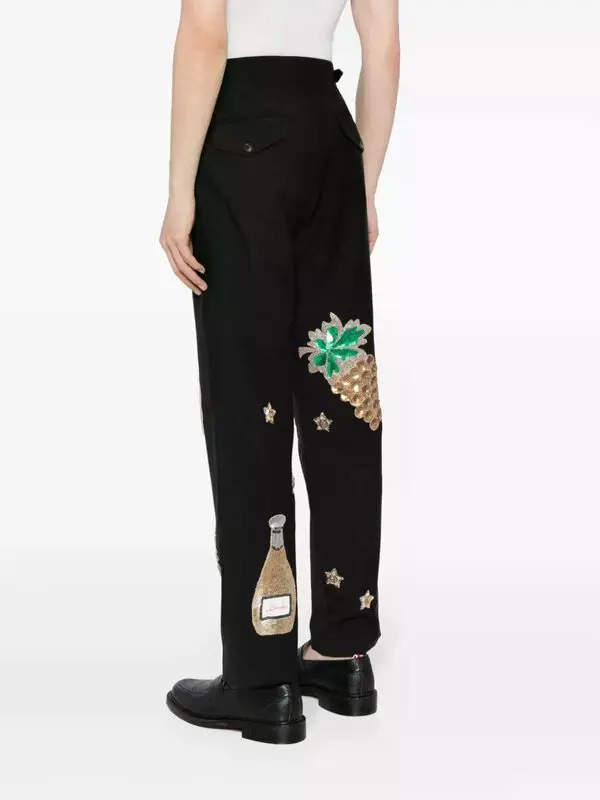 BODE Arbane Embroidered Tailored Trousers