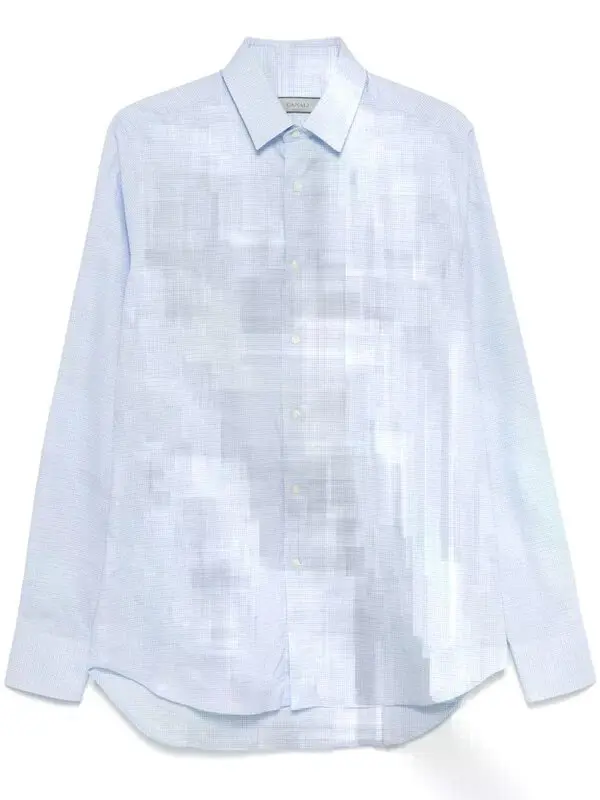 Canali Grid-pattern Shirt