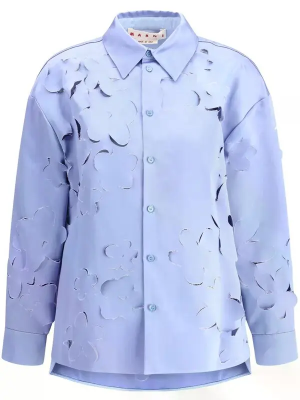 Marni Cut-out Flower Shirt
