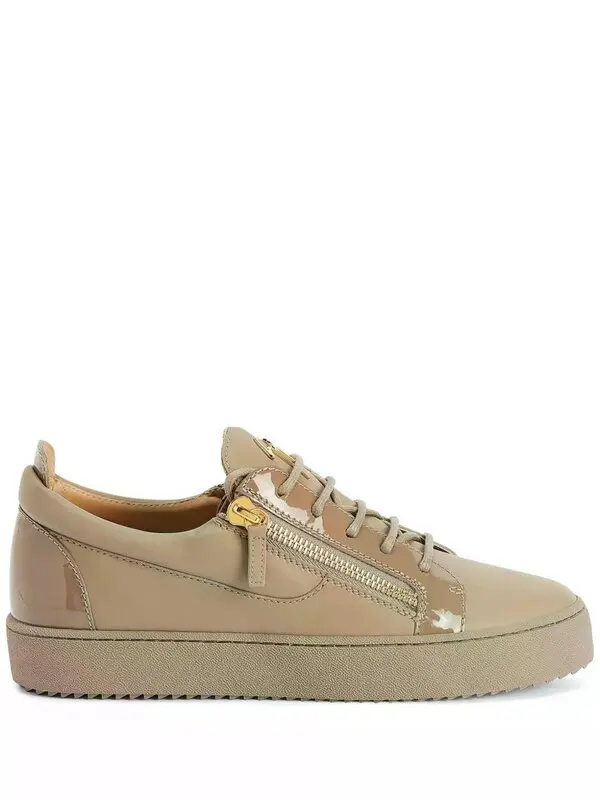 GIUSEPPE ZANOTTI Frankie Double-zip Low-top Sneakers - Neutrals