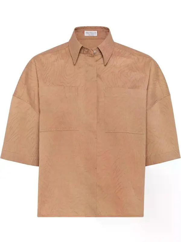 Brunello Cucinelli Jacquard Poplin Shirt