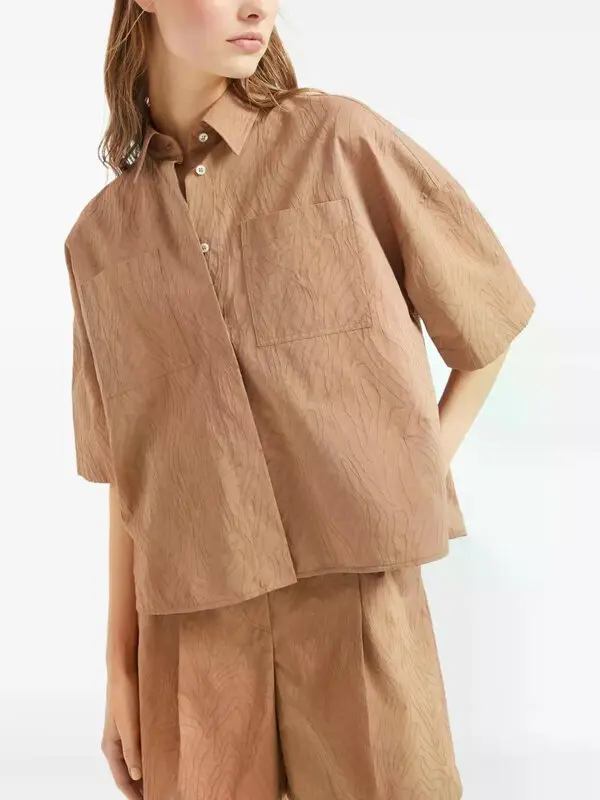 Brunello Cucinelli Jacquard Poplin Shirt