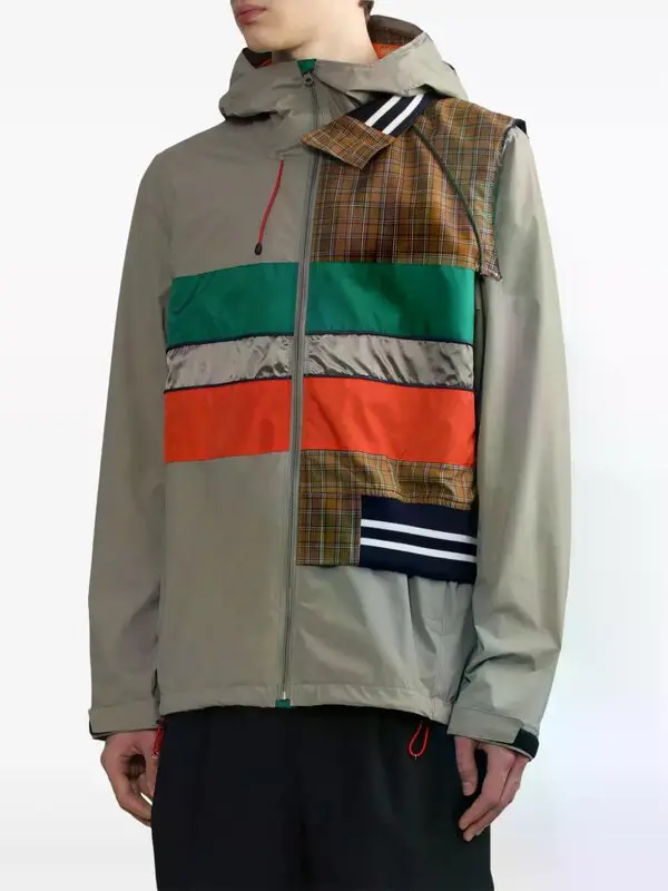 Kolor Contrasting-panel Hooded Jacket