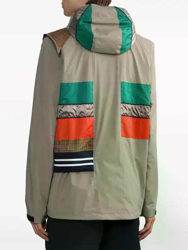 Kolor Contrasting-panel Hooded Jacket
