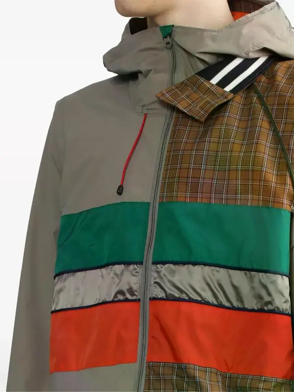 Kolor Contrasting-panel Hooded Jacket