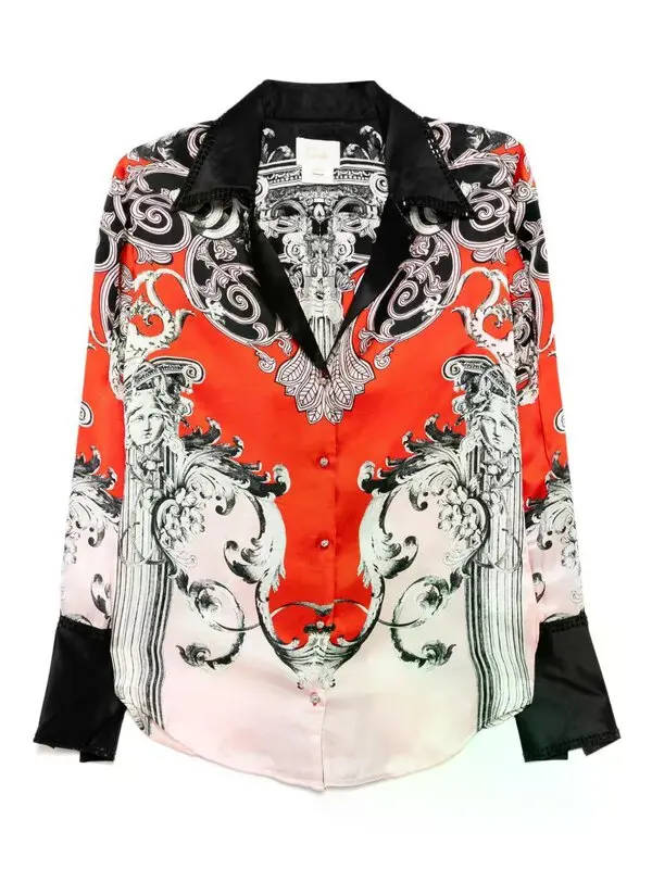 Camilla Pyjama Shirt - Red
