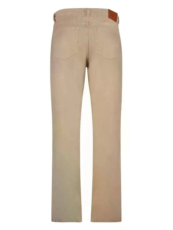 Gant Straight-leg Jeans With Logo Patch - Neutrals