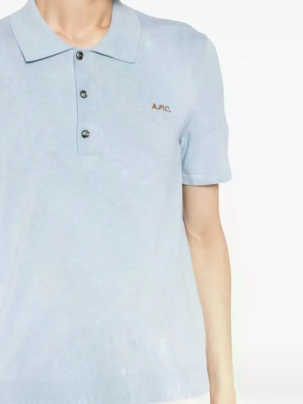 A.p.c. Logo-embroidered Polo Shirt