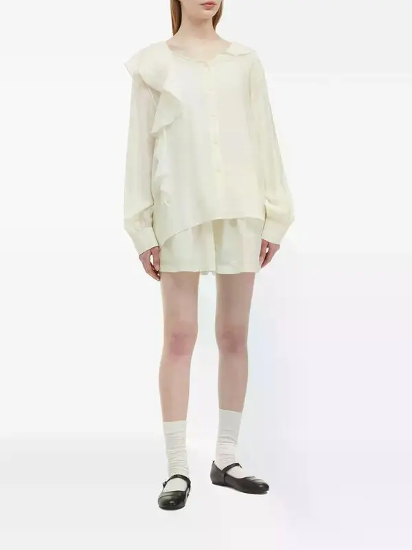 B+AB Ruffle-detail Blouse And Shorts Set