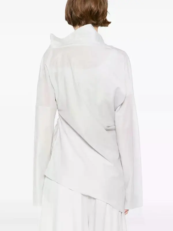 RUOHAN Asymmetric Long Sleeve Top - Blue
