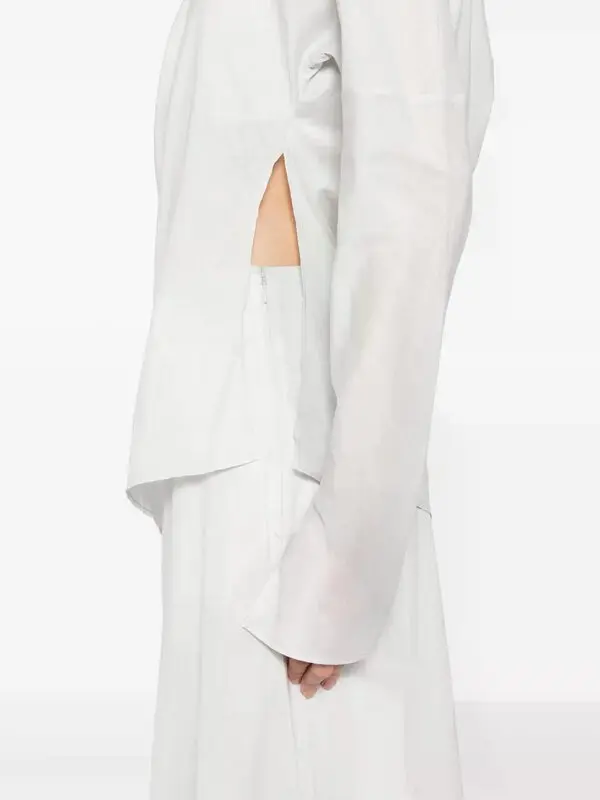 RUOHAN Asymmetric Long Sleeve Top - Blue