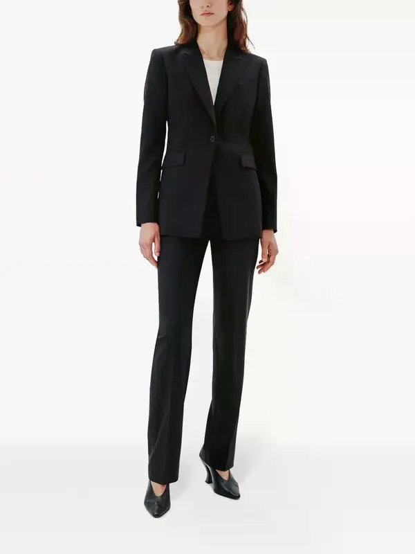 Another Tomorrow Single-breasted Merino Wool Blazer